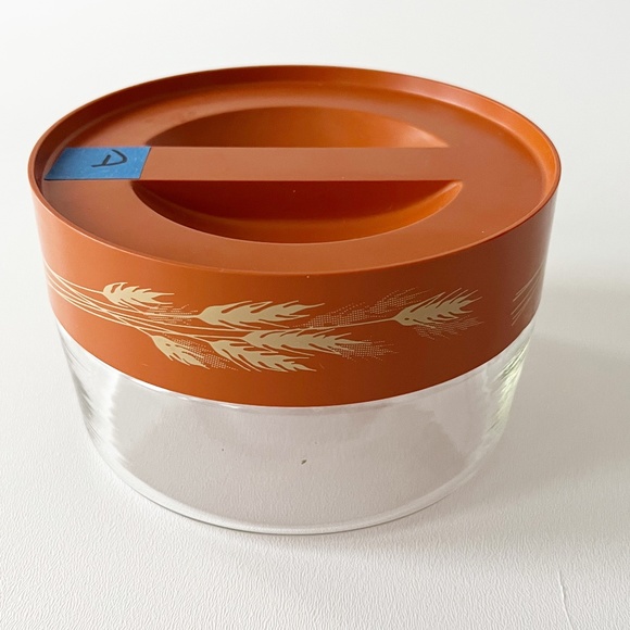 Pyrex | Kitchen | Vtg Pyrex Glass Stacking Canister Autumn Harvest ...